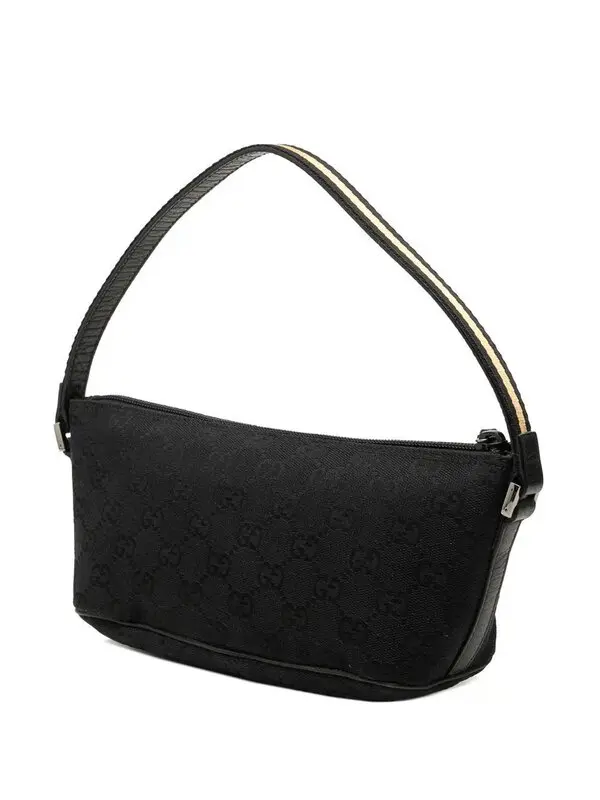 Gucci 2000-2015 Gg Canvas Web Boat Shoulder Bag