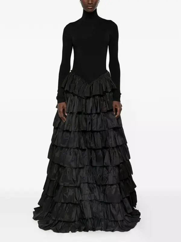 Elisabetta Franchi Ruffled Open-back Maxi Dress