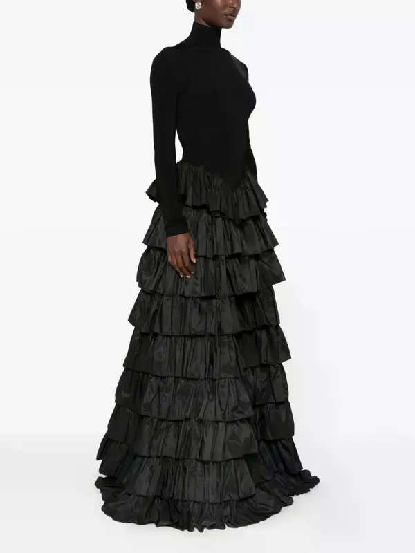 Elisabetta Franchi Ruffled Open-back Maxi Dress