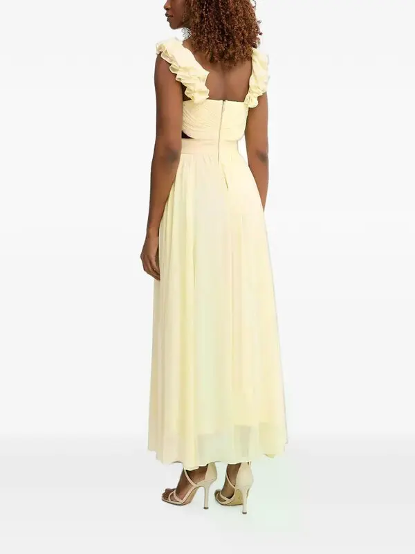 MORGAN Ruffled Cutout-detail Maxi Dress