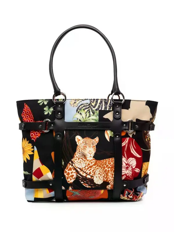 FERRAGAMO 2010-2026 Nylon Fiera Carnival Tote Bag