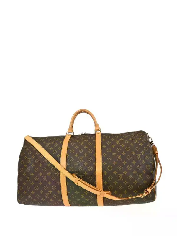 LOUIS VUITTON 1999s Monogram Keepall Bandouliere 60 Duffle Bag