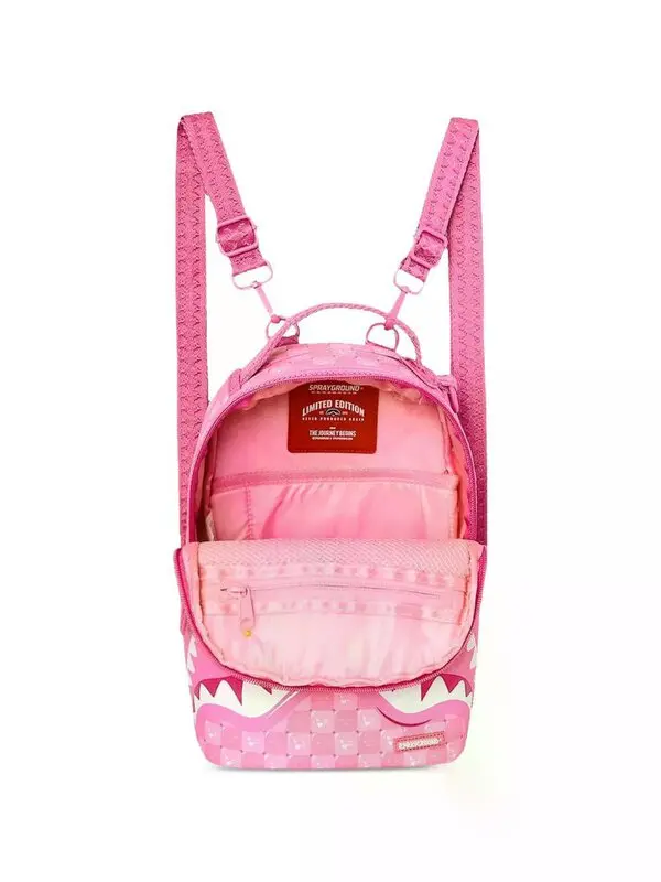SPRAYGROUND Shinobi Sharks In Paris Checkered Backpack - Pink