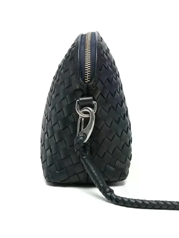 Dragon Diffusion Chunky Fellini Woven-leather Crossbody Bag - Blue