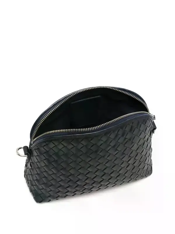 Dragon Diffusion Chunky Fellini Woven-leather Crossbody Bag - Blue