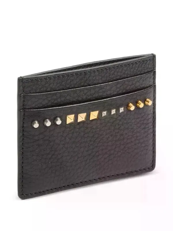Valentino Garavani Rockstud Grainy Calfskin Cardholder
