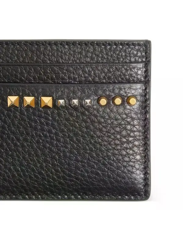 Valentino Garavani Rockstud Grainy Calfskin Cardholder