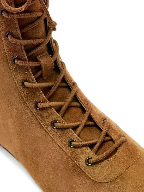 Le Monde Beryl Wren Lace-up Suede Boots - Brown