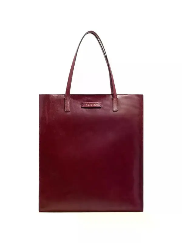 THE BRIDGE Bovine Leather Tote Bag - Red