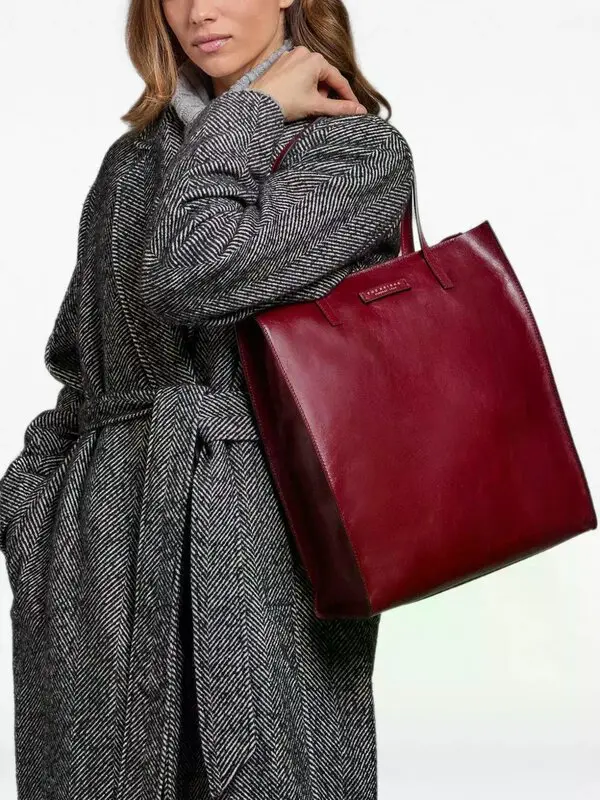 THE BRIDGE Bovine Leather Tote Bag - Red