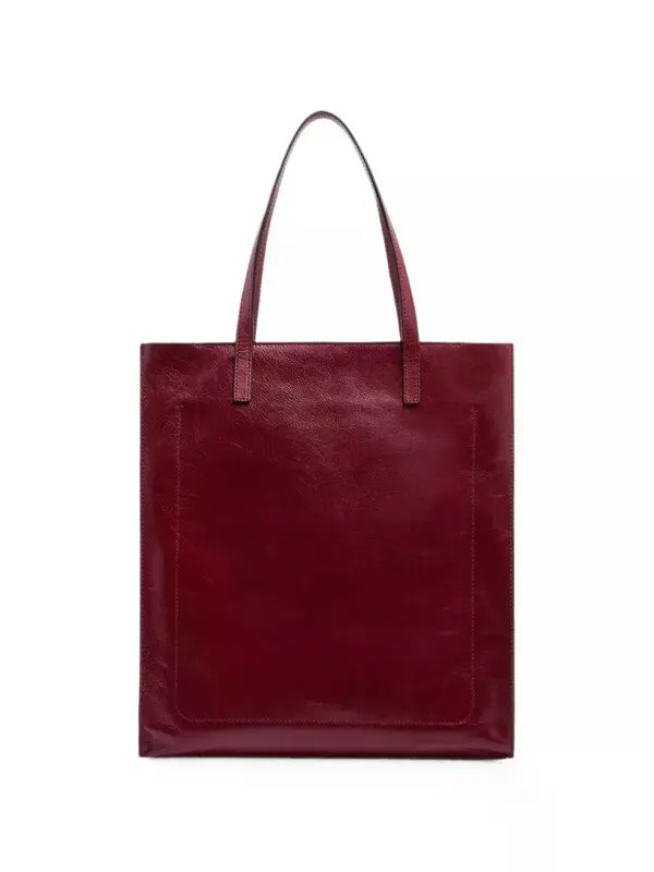 THE BRIDGE Bovine Leather Tote Bag - Red