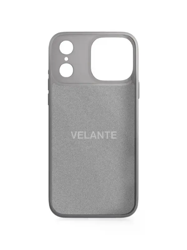 VELANTE Croc-embossed Leather Iphone 18 Pro Max Case - Grey