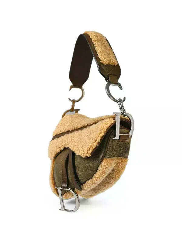 Dior 2005s Saddle Shearling Handbag