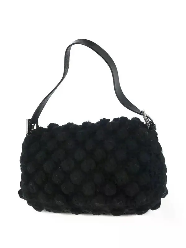 Fendi 1990-2000s Baguette Bobble-knit Handbag - Black
