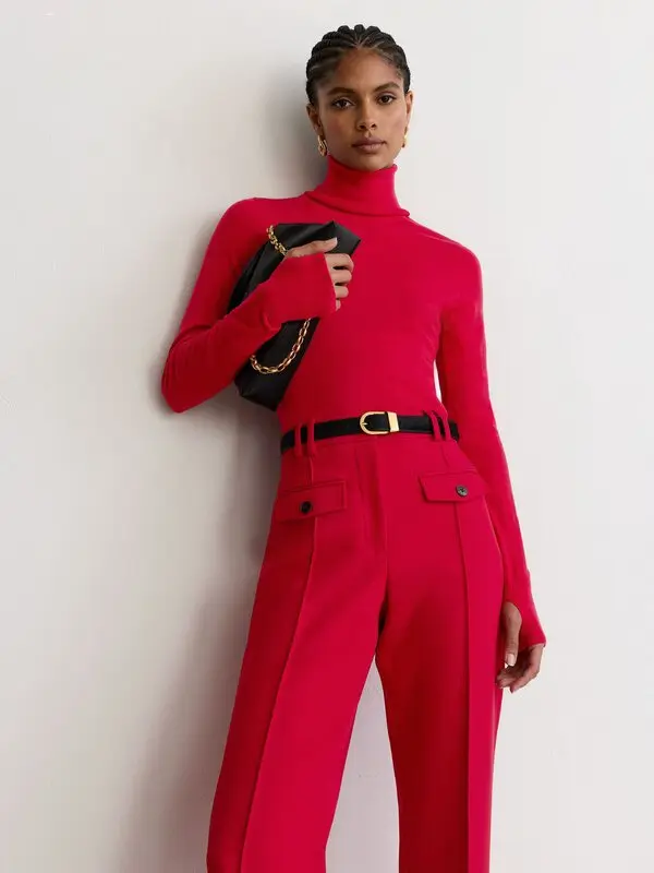 REISS Kira Twin-pocket High-rise Fla Trousers