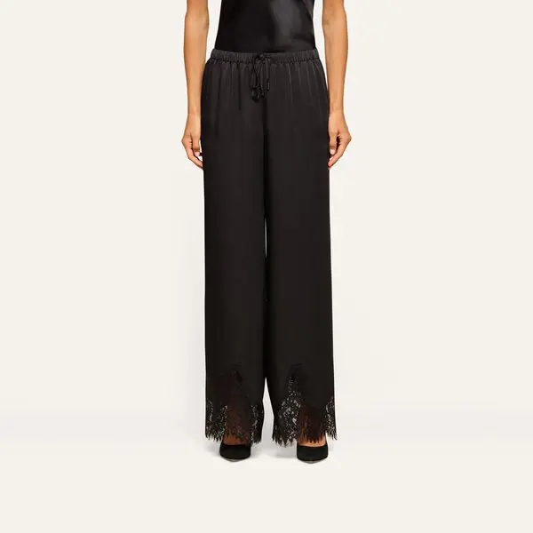 L'Agence Mirel Satin Lace Pants