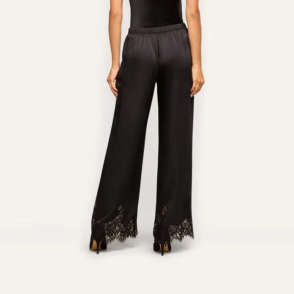 L'Agence Mirel Satin Lace Pants