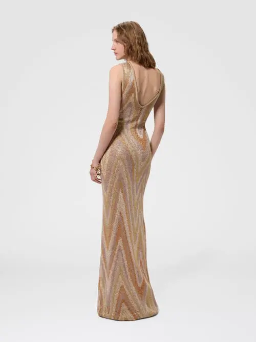 Missoni Long Dress In Zig Zag Jacquard