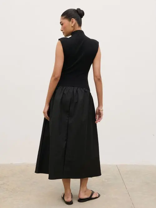 PRETTY LAVISH Naia Drop Waist Sleeveless Midi Dress