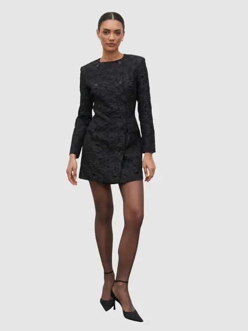 PRETTY LAVISH Serel Cinched Blazer Mini Dress