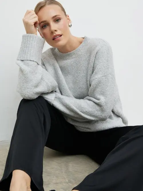 PRETTY LAVISH Camille Oversized Borg Jumper