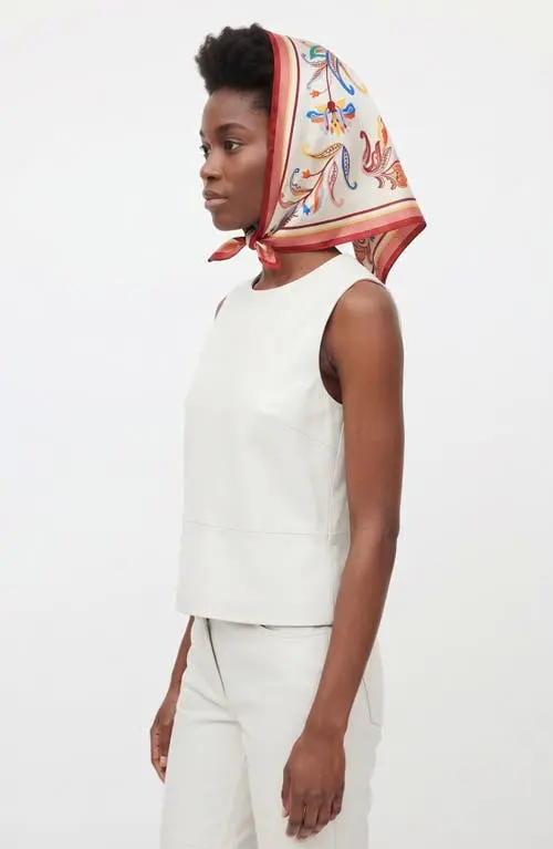 JESSIE ZHAO NEW YORK Terra Paisley Triangle Silk Scarf