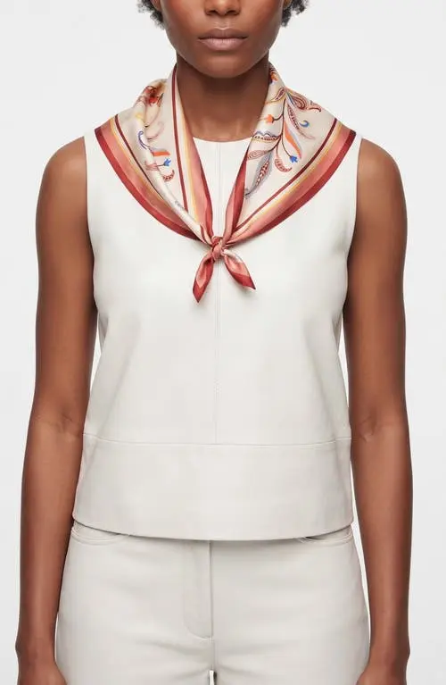 JESSIE ZHAO NEW YORK Terra Paisley Triangle Silk Scarf