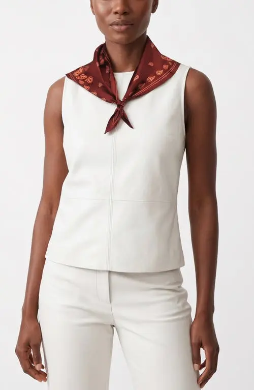 JESSIE ZHAO NEW YORK Scarlet Paisley Triangle Silk Scarf