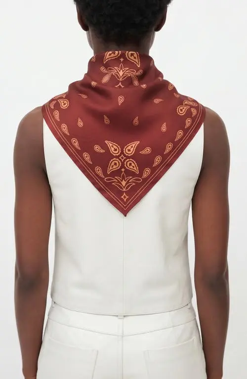 JESSIE ZHAO NEW YORK Scarlet Paisley Triangle Silk Scarf