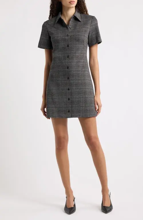 Theory Glen Plaid A-line Shirtdress