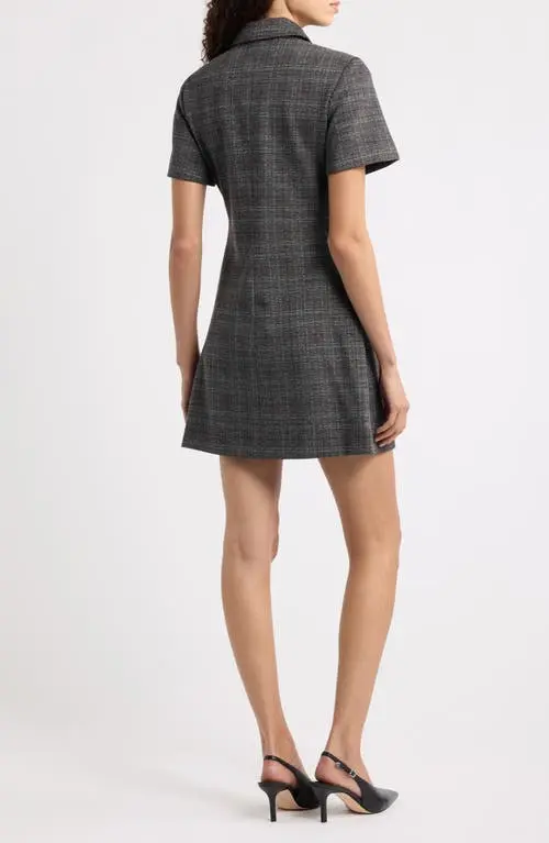 Theory Glen Plaid A-line Shirtdress