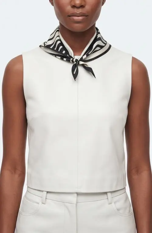 JESSIE ZHAO NEW YORK Zebra Wave Triangle Silk Scarf
