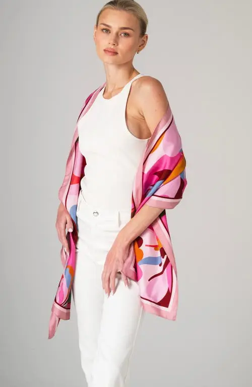 JESSIE ZHAO NEW YORK Petal Mirage Oblong Silk Scarf