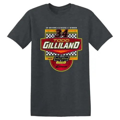 CLASSIC INK Todd Gilliland 2026 In-season Challenge Winner T-shirt - Charcoal