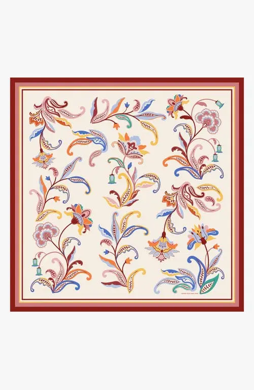 JESSIE ZHAO NEW YORK Terra Paisley Double Sided Silk Scarf - Red