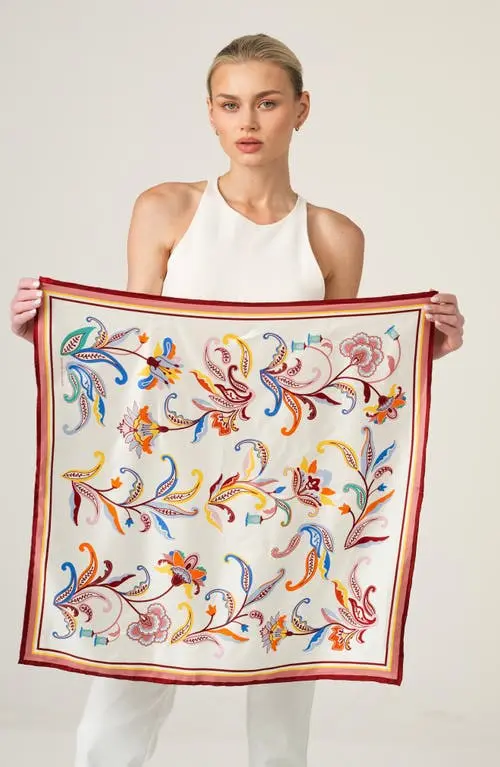 JESSIE ZHAO NEW YORK Terra Paisley Double Sided Silk Scarf