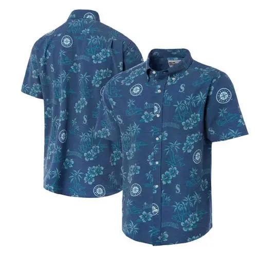 Reyn Spooner Seattle Mariners Big & Tall Kekai Performance Tri-blend Button-down Shirt