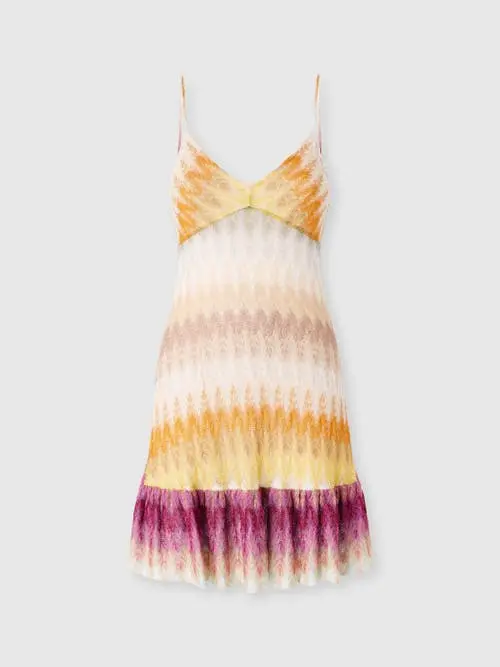 Missoni Mini Dress In Viscose With Lace Motif - Multicoloured