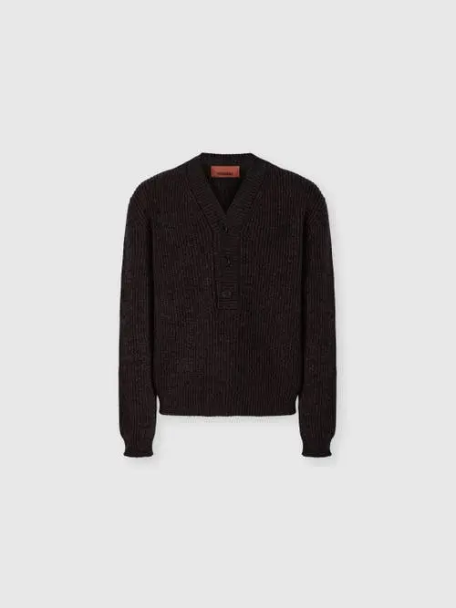 Missoni Wool And Viscose Mélange V-neck Pullover