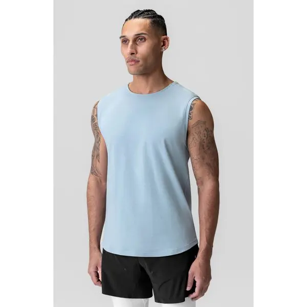 ASRV Creora Cotton Modal Cutoff Tank - Light Sky