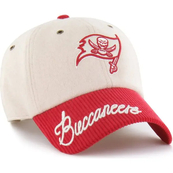 '47 Red Tampa Bay Buccaneers Rope Script Clean Up Adjustable Hat