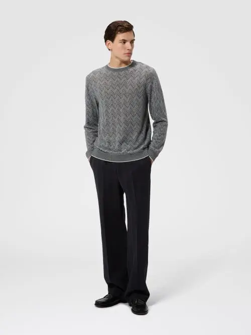Missoni Long-sleeve Cashmere Zig Zag Sweater