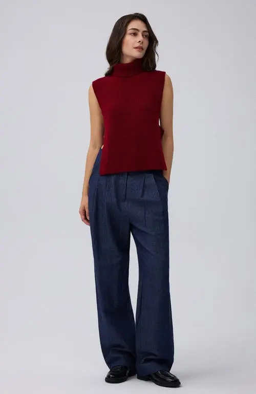 JUANA Wool Cashmere Sweater Vest - Pomegranate