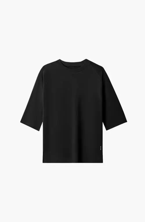 ASRV Supima 3/4 Sleeve Oversized Tee - Black