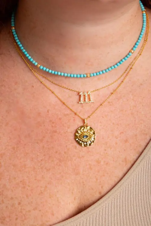 SEVEN SAINTS Choker Necklace For Creativity & Confidence - Gold