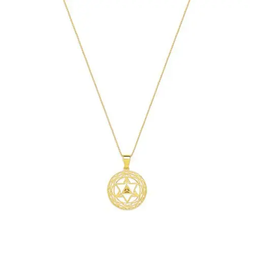 SEVEN SAINTS Merkaba Star Spiritual Ascension Necklace - Gold