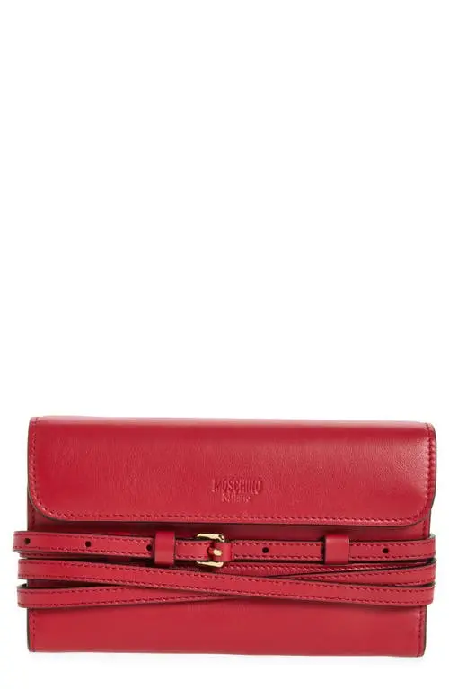 Moschino Soft Leather Wallet On A Chain