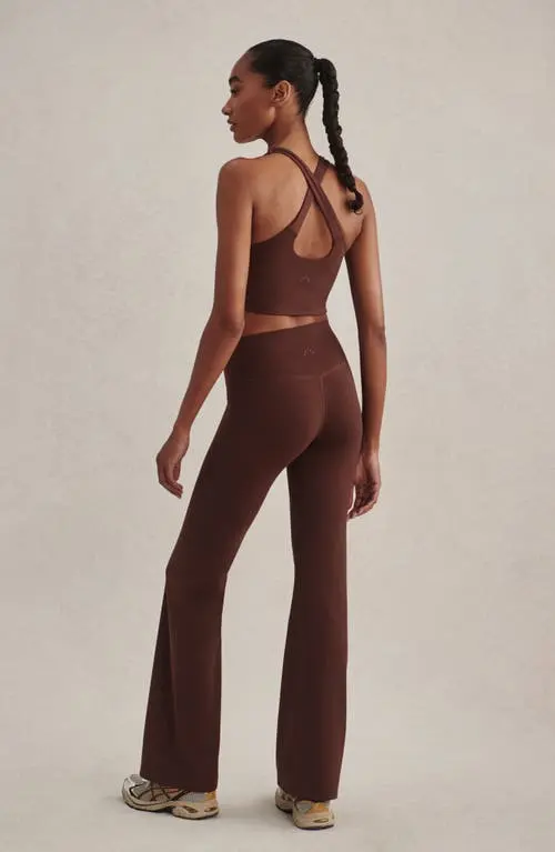 Varley Always High Waist Flare Leggings - Mahogany