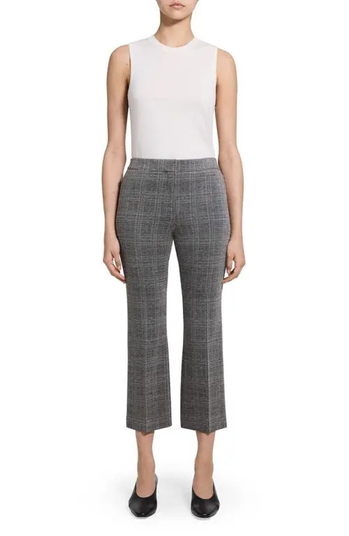 Theory Glen Plaid Ankle Kick Pants