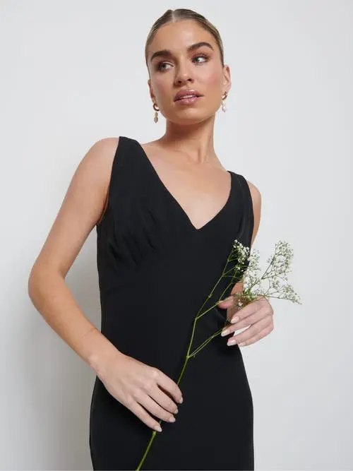 PRETTY LAVISH Esmee Crepe Maxi Bridesmaid Dress